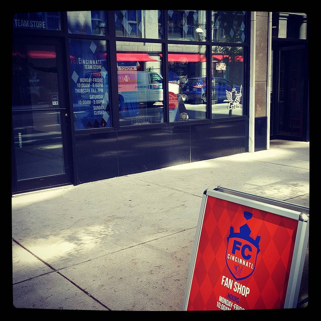 FC Cincinnati’s new team shop. | T+G