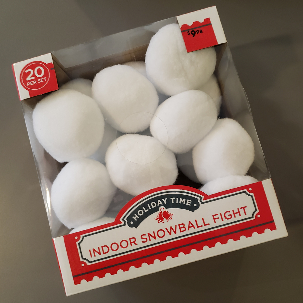 Seen and noted: Indoor Snowball Fight. | T+G